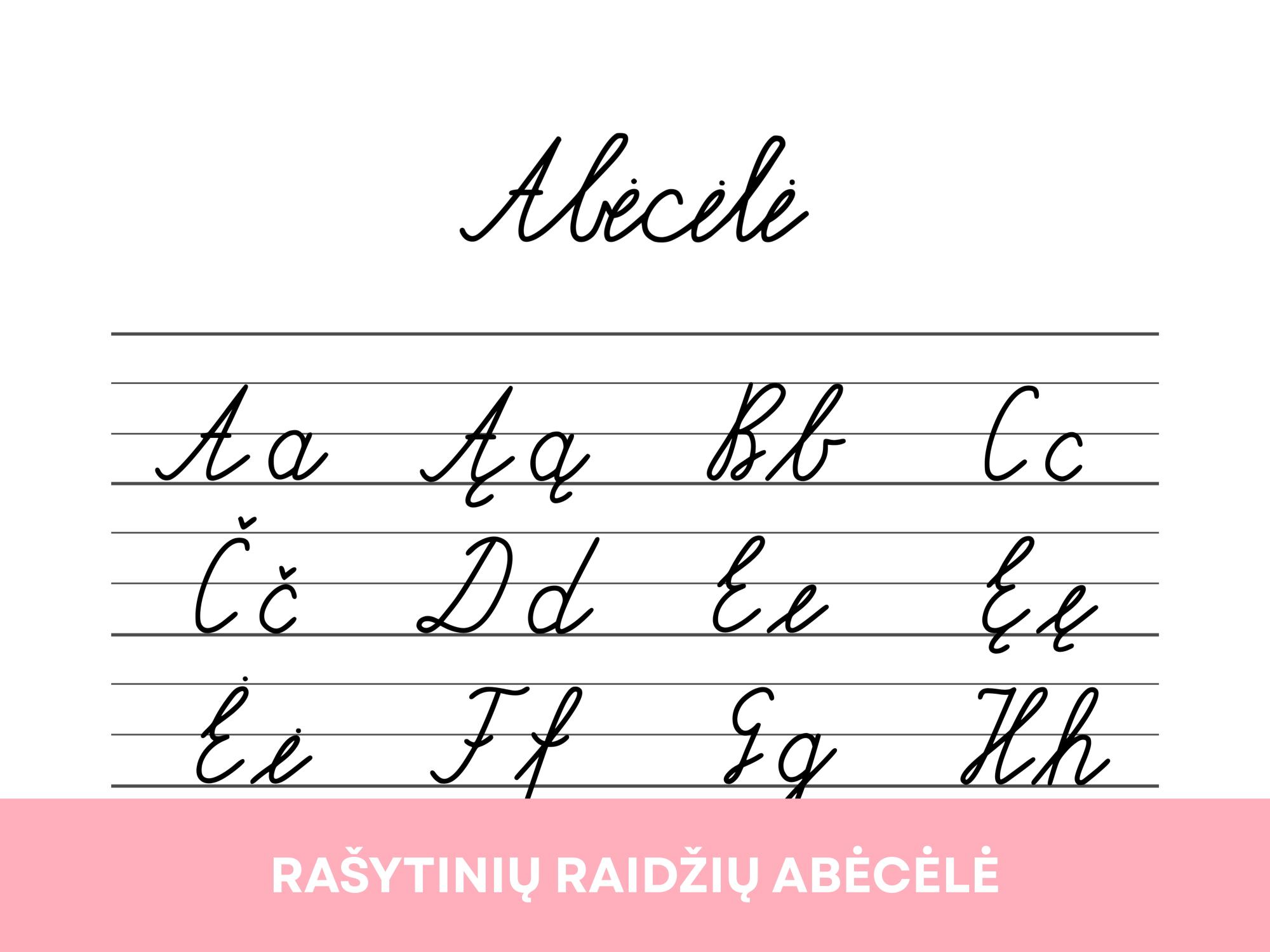Rašytinių raidžių abėcėlė | TÁBULA rása